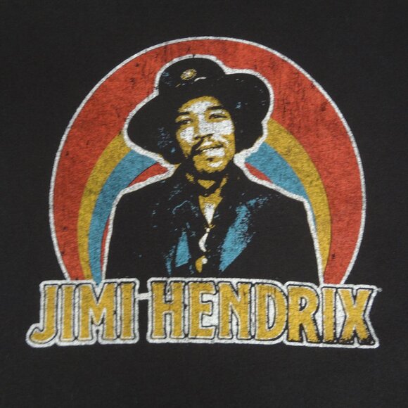 Jimi Hendrix | Shirts | Jimi Hendrix Rainbow Hippie Retro Logo Black ...